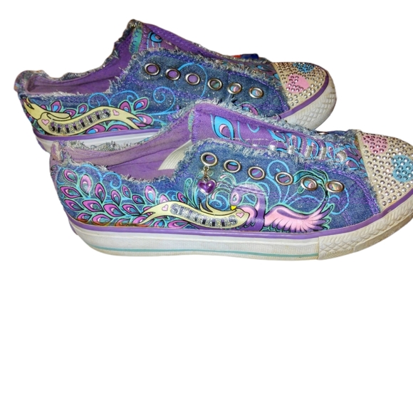 Skechers | Shoes | Skechers Peacock Colors Purple Blue High Top ...
